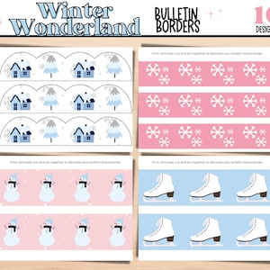 Winter Bulletin Board Kit Printable. Snowman Classroom Decor. January ...