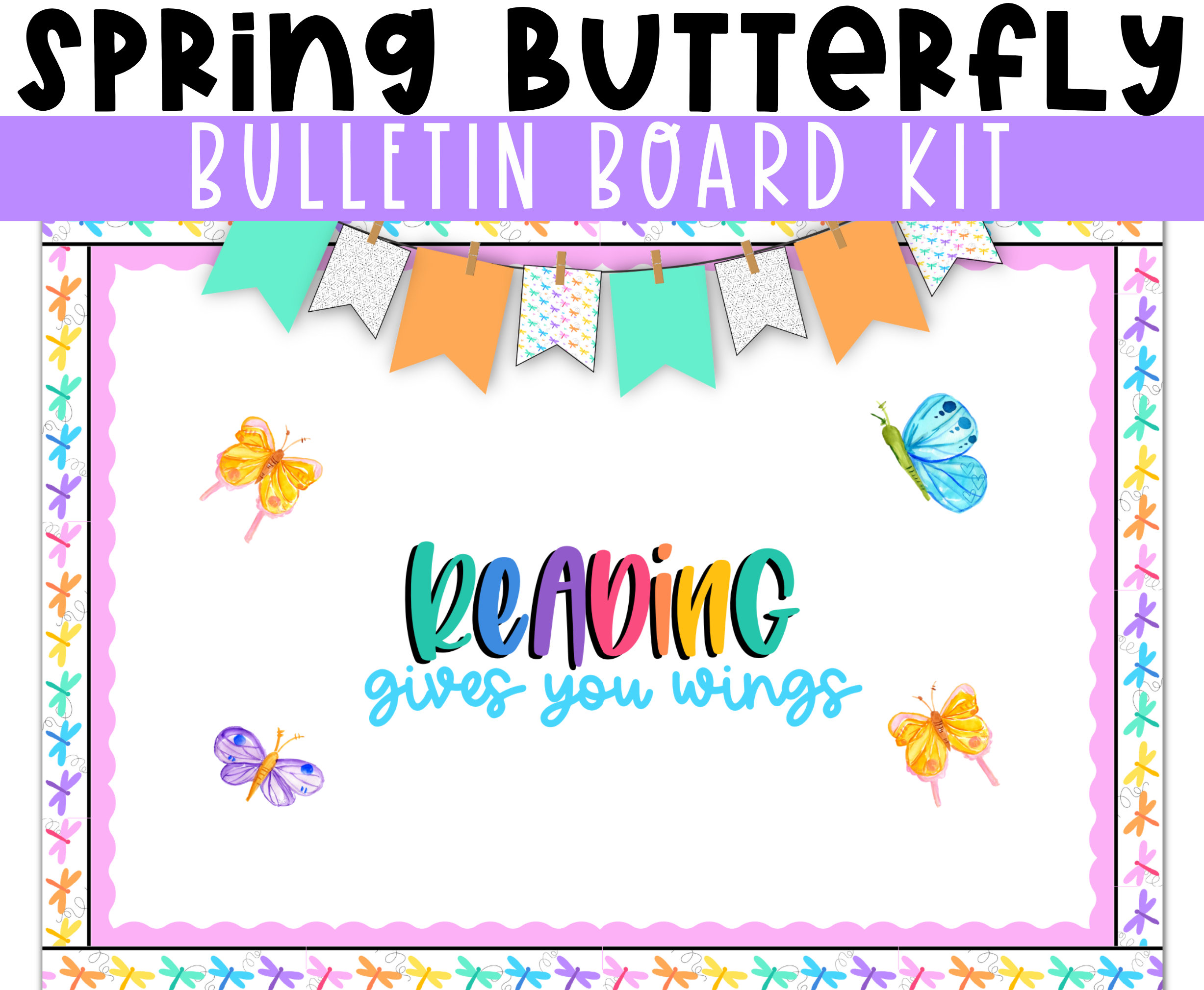 Monarch Butterfly Bulletin Board Border