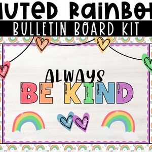 Rainbow Bulletin Board Kit Back to School | Editable Bulletin Board ...