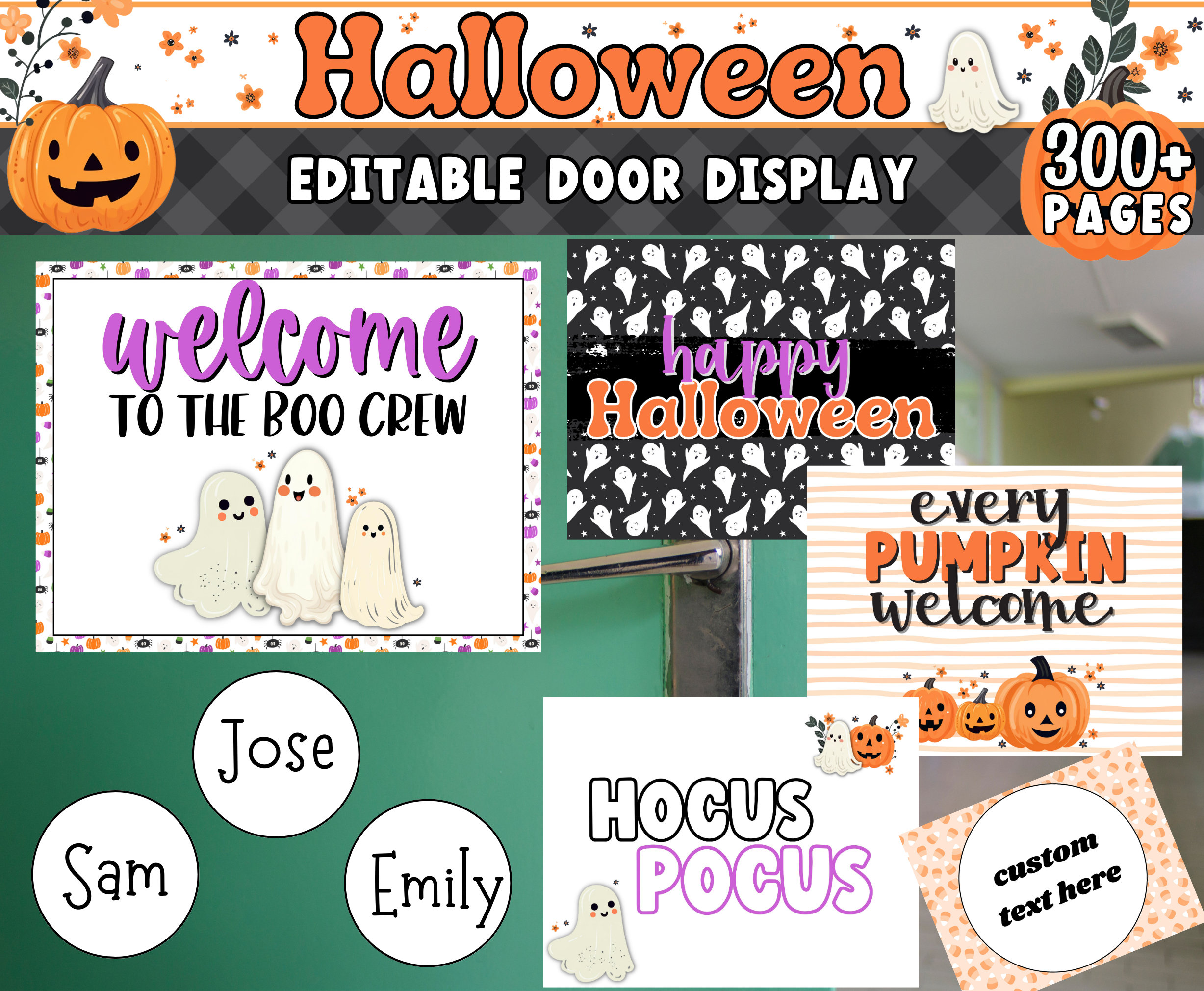 Halloween Theme Editable Holiday Classroom Decor Bundle - Etsy