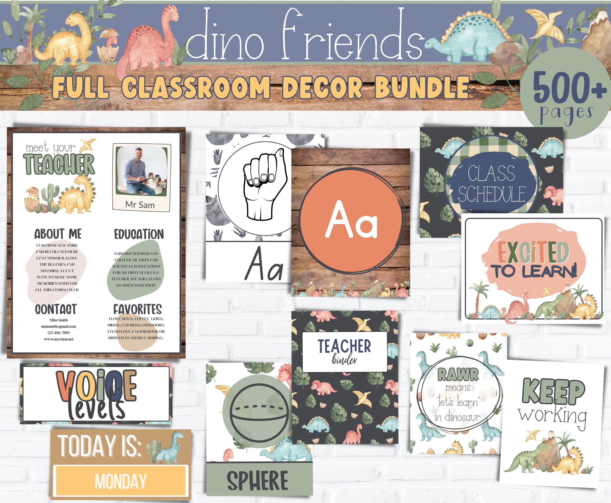 Dino-mite Classroom Decor Bundle: Roar Into Learning Fun With ...