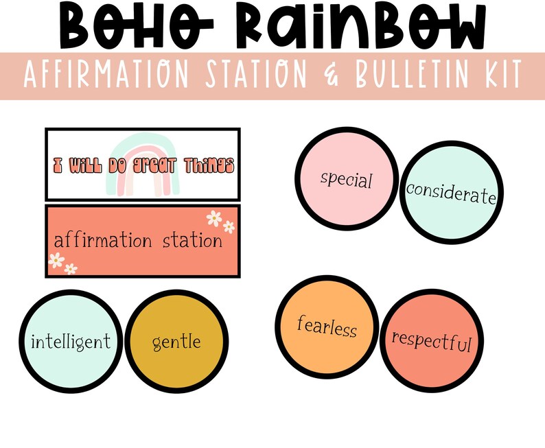 Affirmation Station & Bulletin Board Kit. Positive Classroom. You ...