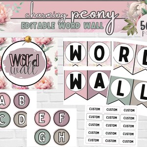 Pink Floral Editable CLASSROOM DECOR Bundle | Elementary Classroom ...