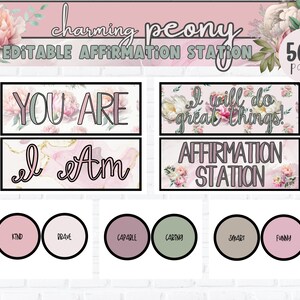 Pink Floral Editable CLASSROOM DECOR Bundle | Elementary Classroom ...