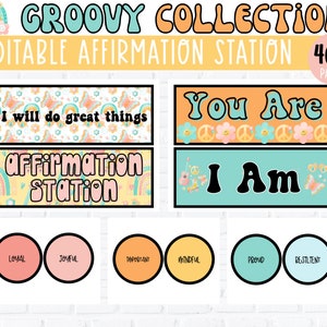 Groovy CLASSROOM DECOR Full Bundle Meet the Teacher | Shapes | Abc's ...