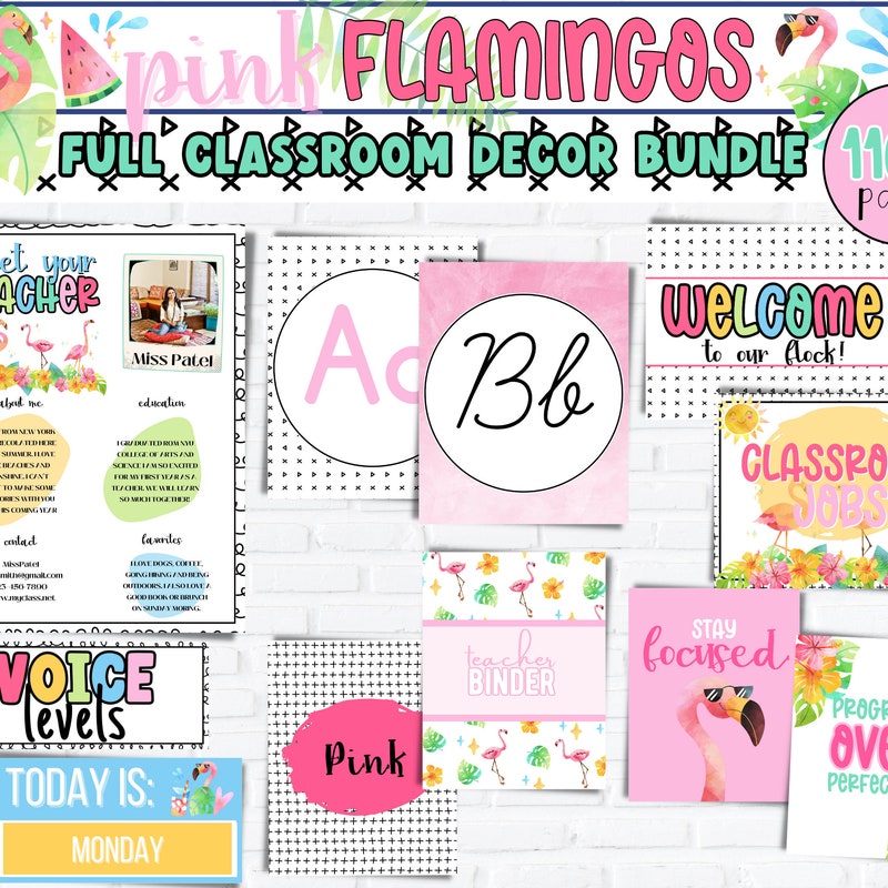 Flamingo Classroom - Etsy