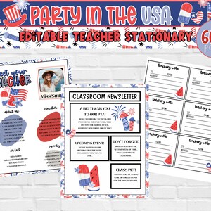 USA American Theme Editable CLASSROOM DECOR Bundle | Elementary ...