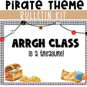 Pirate Theme Teacher Appreciation Bulltin Kit Summer Bulletin Board Kit ...