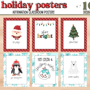 Christmas & Winter Affirmation Classroom Poster Set. Christmas ...