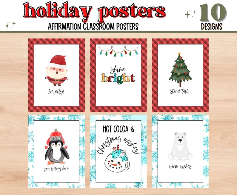 Christmas & Winter Affirmation Classroom Poster Set. Christmas ...