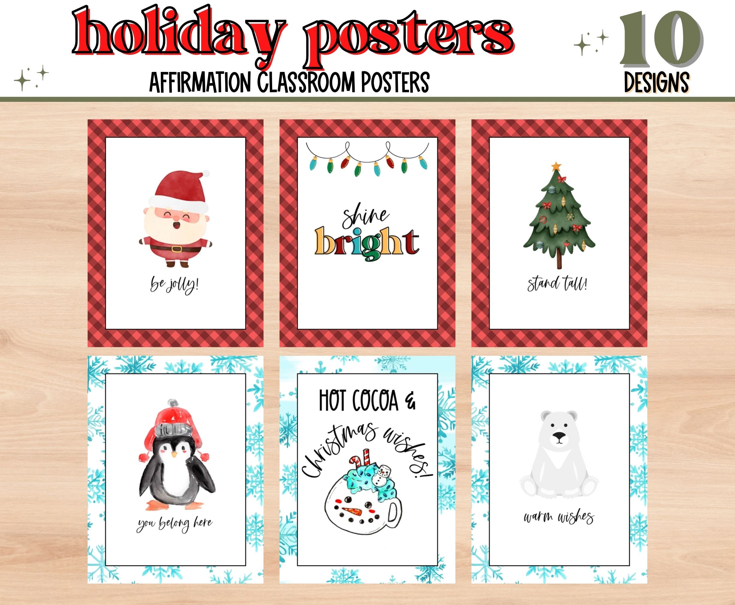 Christmas & Winter Affirmation Classroom Poster Set. Christmas ...