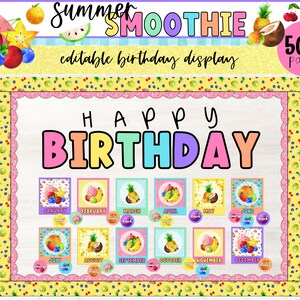 Bright Summer Fruit Editable CLASSROOM DECOR Bundle | Elementary Class ...