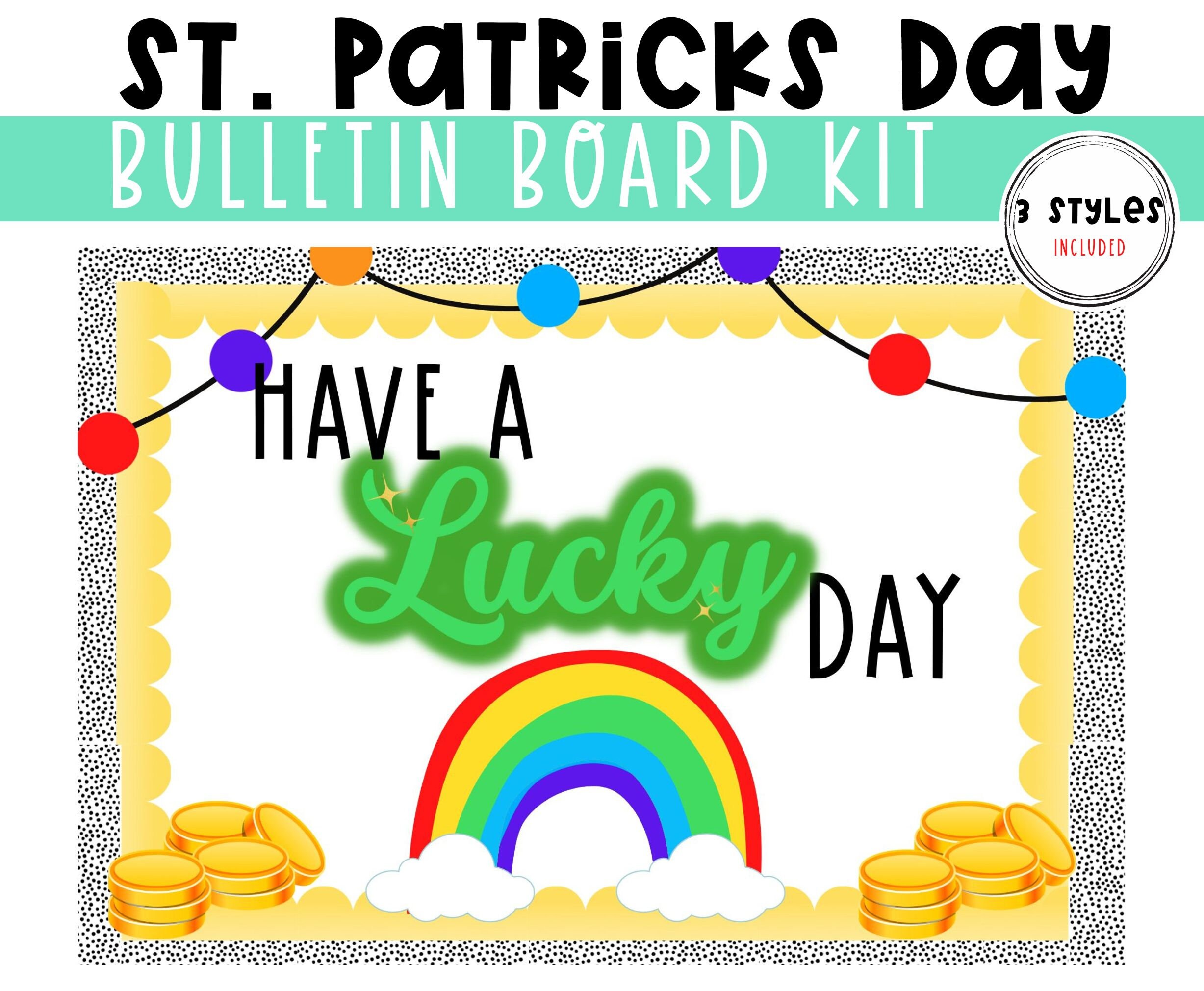 St. Patricks Printable Bulletin Kit. Leprechauns Welcome. - Etsy