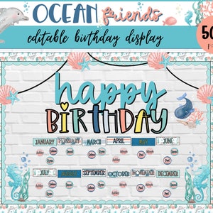 Ocean Sea Life Editable CLASSROOM DECOR Bundle | Elementary Classroom ...