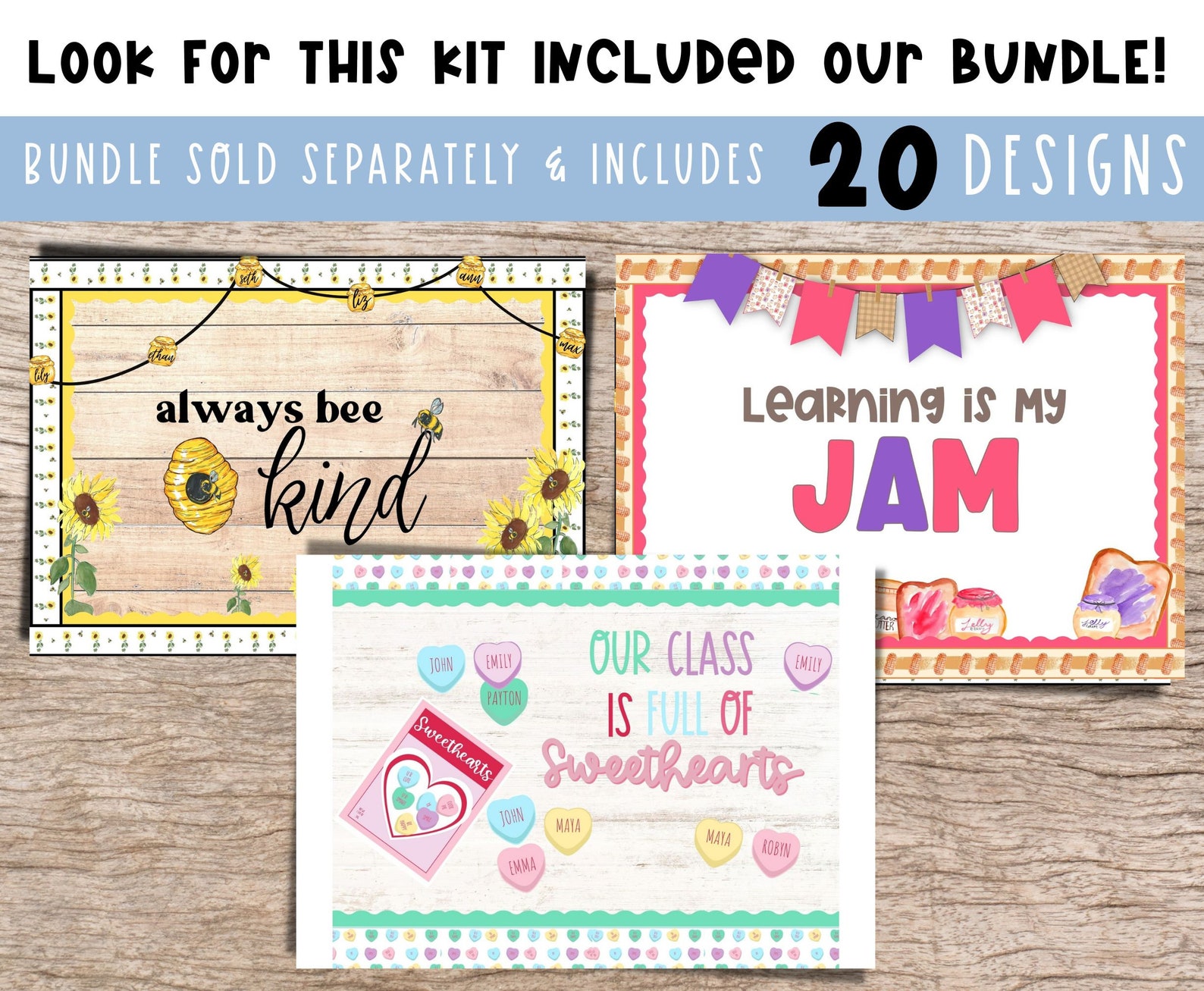 Learning Toast Peanut Butter and Jelly Theme Bulletin Board Kit | Easy ...