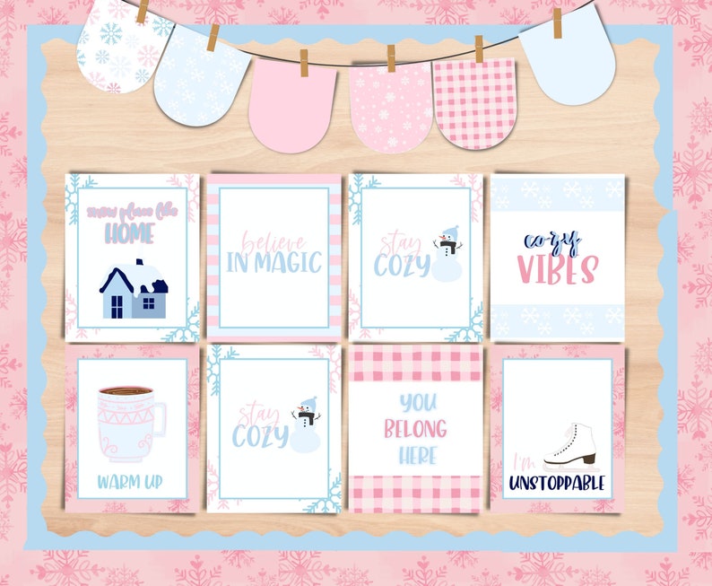 Winter Bulletin Board Kit Printable. Snowman Classroom Decor. - Etsy