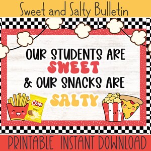 Sweet and Salty Bulletin Board Kit. Editable Healthy Balance Bulletin ...