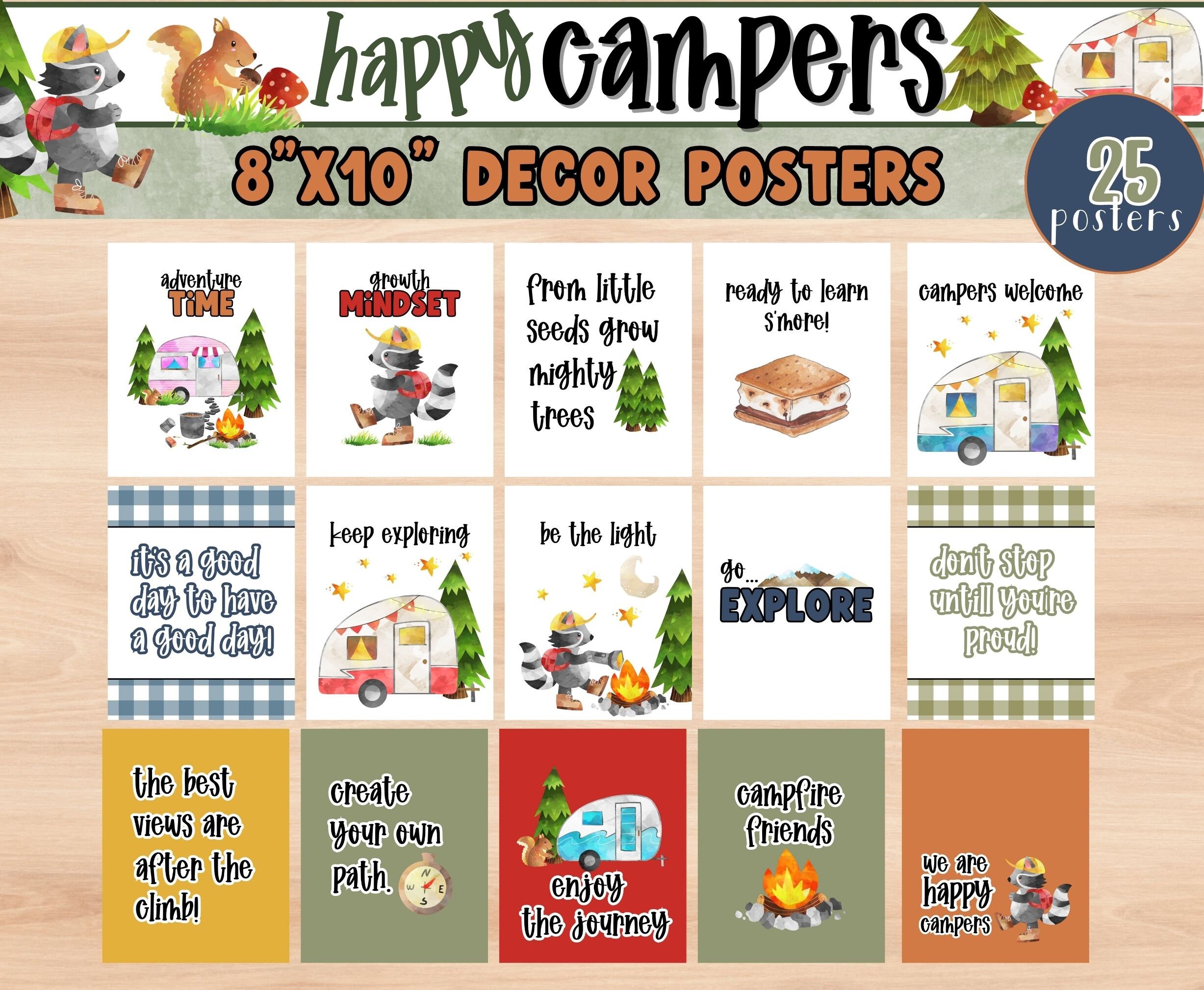 Summer Camp Theme CLASSROOM Posters | Learning Posters| Nature ...