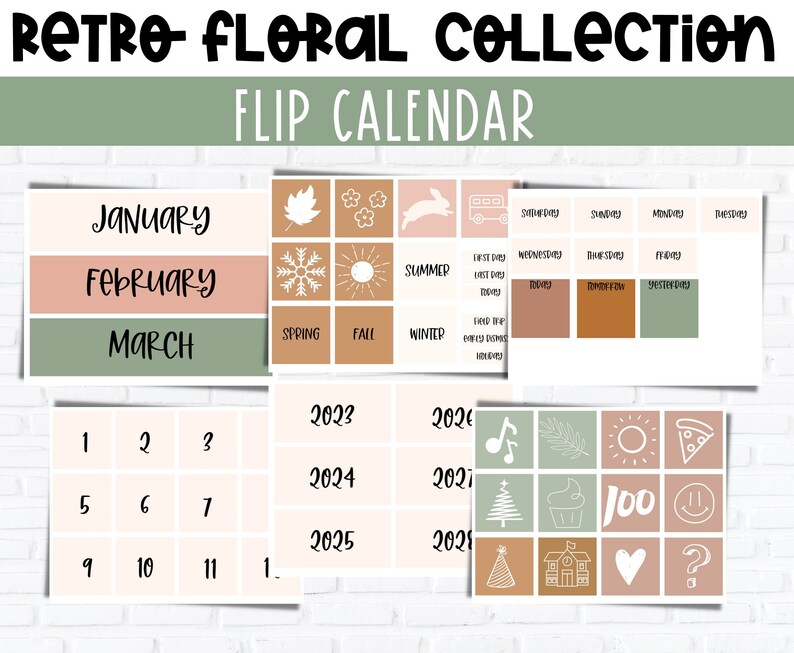 Retro Flower CLASSROOM DECOR Full Bundle Meet the Teacher - Etsy