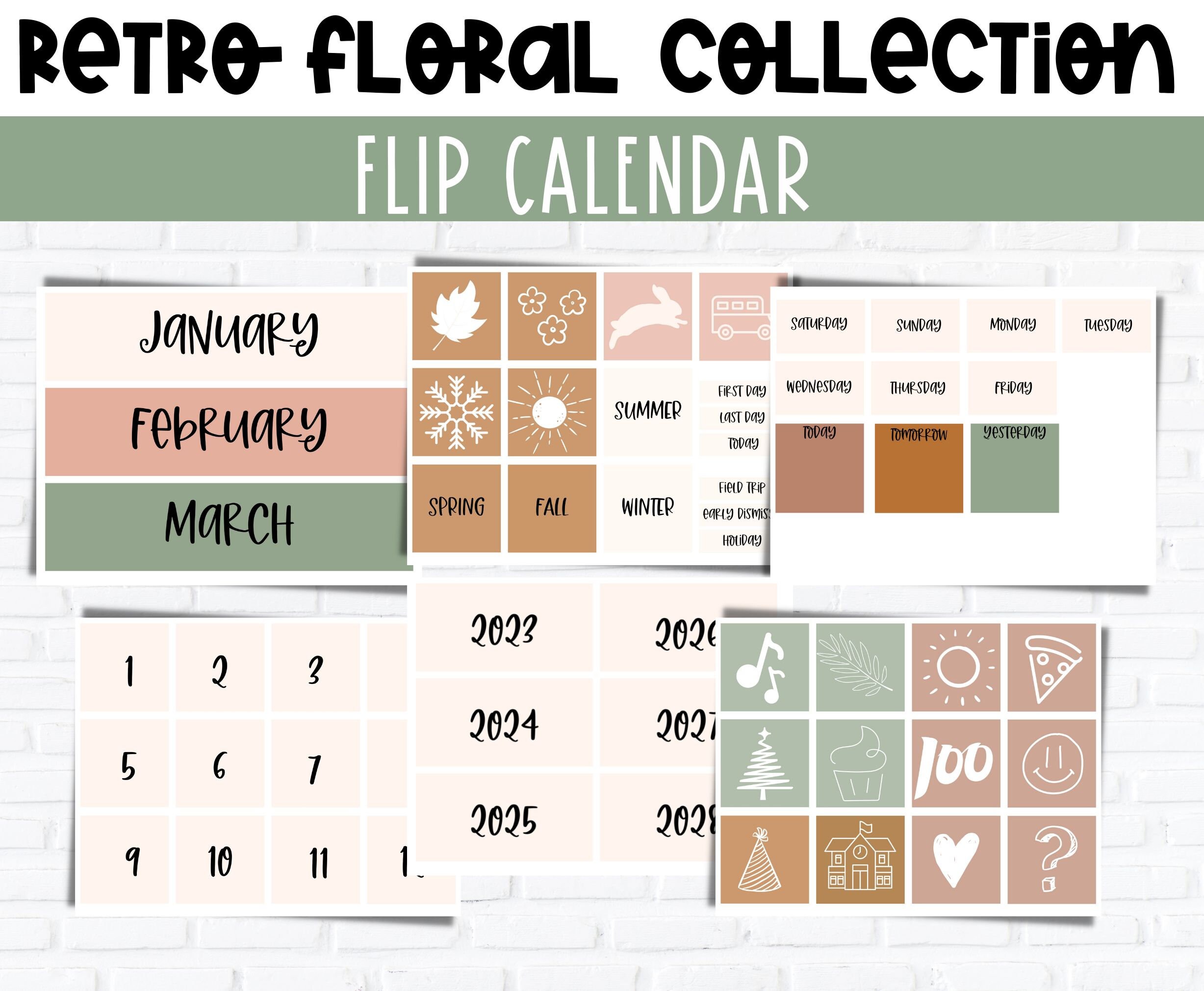 Retro Flower CLASSROOM DECOR Full Bundle Meet the Teacher - Etsy