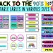 90's Theme Editable CLASSROOM DECOR Bundle | Elementary Classroom Decor ...