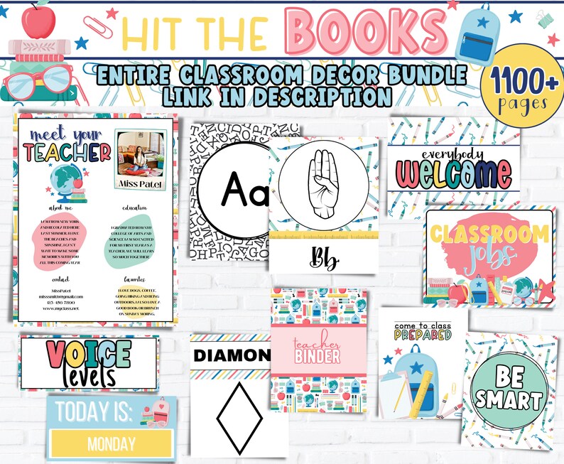 Back to School Bulletin Board Kit Back to School Editable - Etsy
