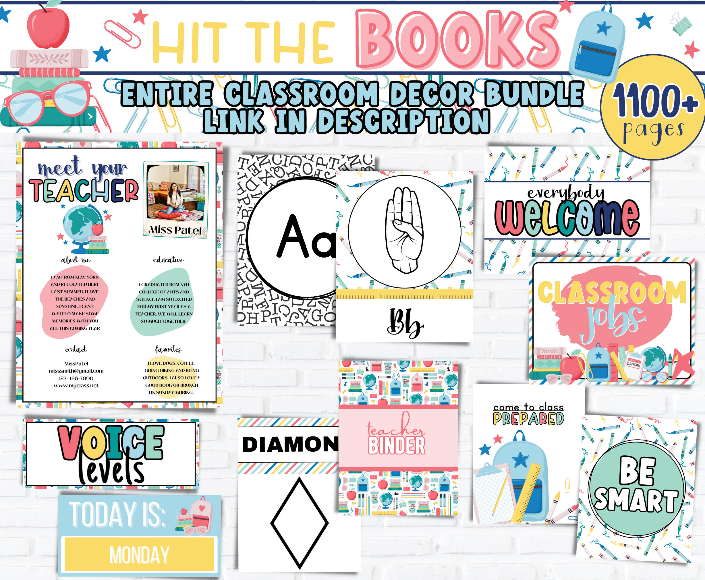 Back to School Bulletin Board Kit Back to School Editable - Etsy