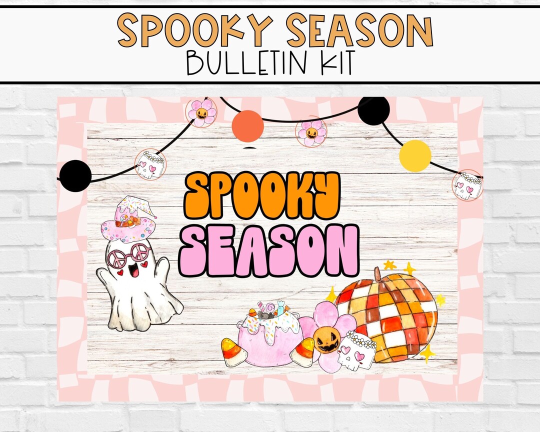 Groovy Spooky Season Retro Bulletin Board Kit | Retro Halloween ...