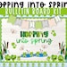 Spring Frog Bulletin Kit. Hopping Into Spring Editable. Bloom - Etsy