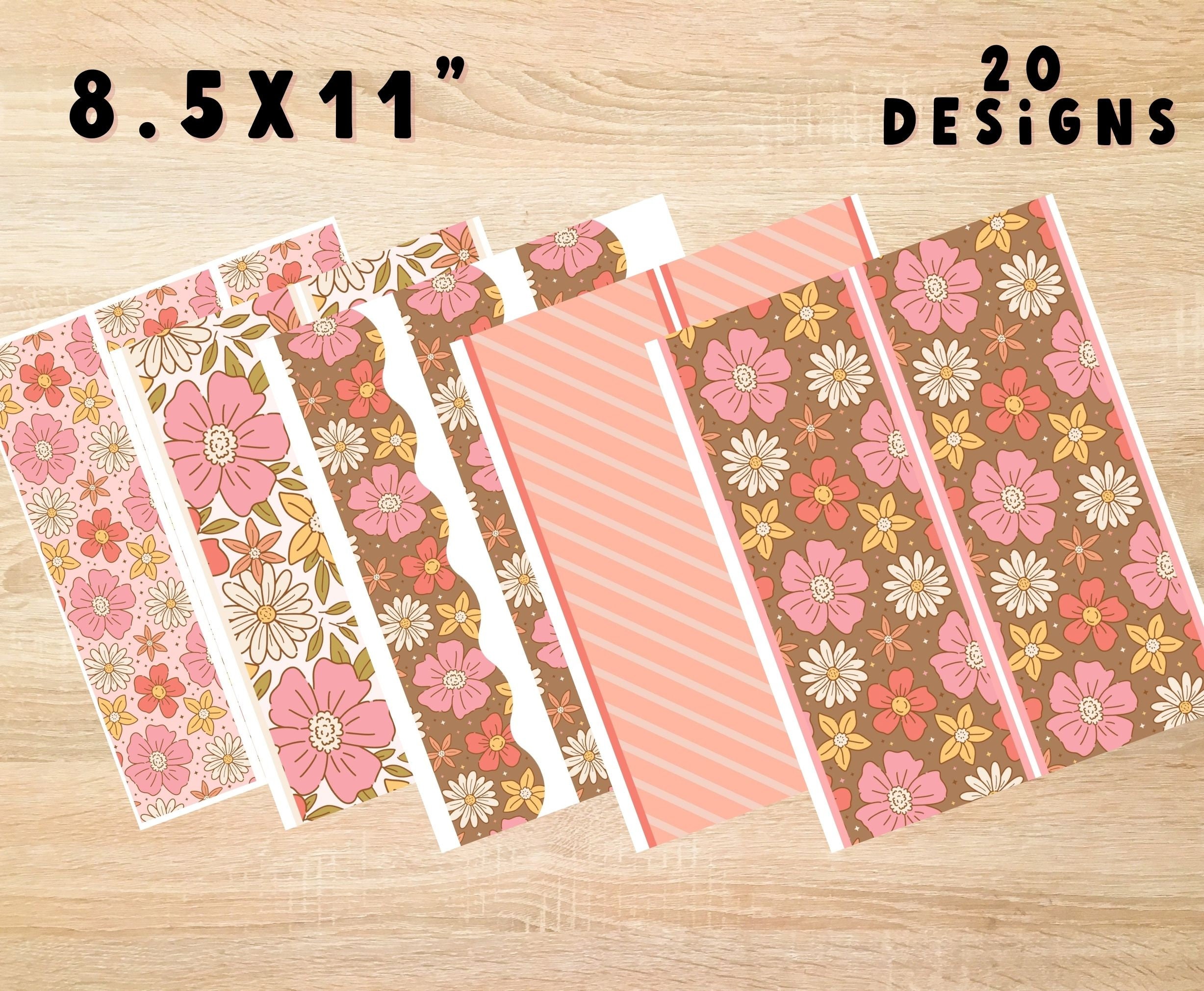 Groovy & Floral Bulletin Board Borders. Colorful Printable - Etsy