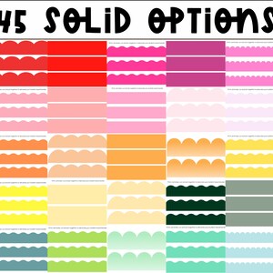 Solid and Pattern Bulletin Board Borders Bundle. 200 Designs! Modern ...