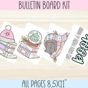 Library Book Cat Back to School Bulletin Board Kit | Easy and Modern ...