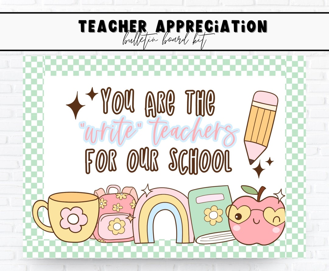 Teacher Appreciation Bulletin Board Kit Staff Shout Out Bulletin ...
