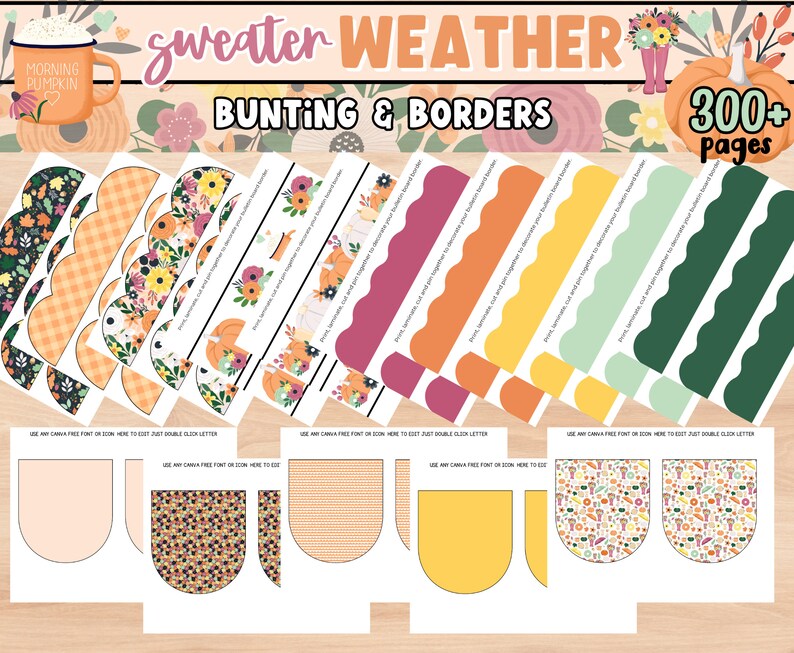 Pastel Pumpkin Fall Theme Editable Classroom Decor Bundle | Fall Slides ...