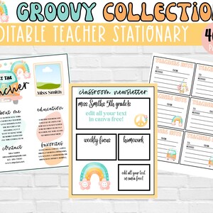 Groovy CLASSROOM DECOR Full Bundle Meet the Teacher | Shapes | Abc's ...