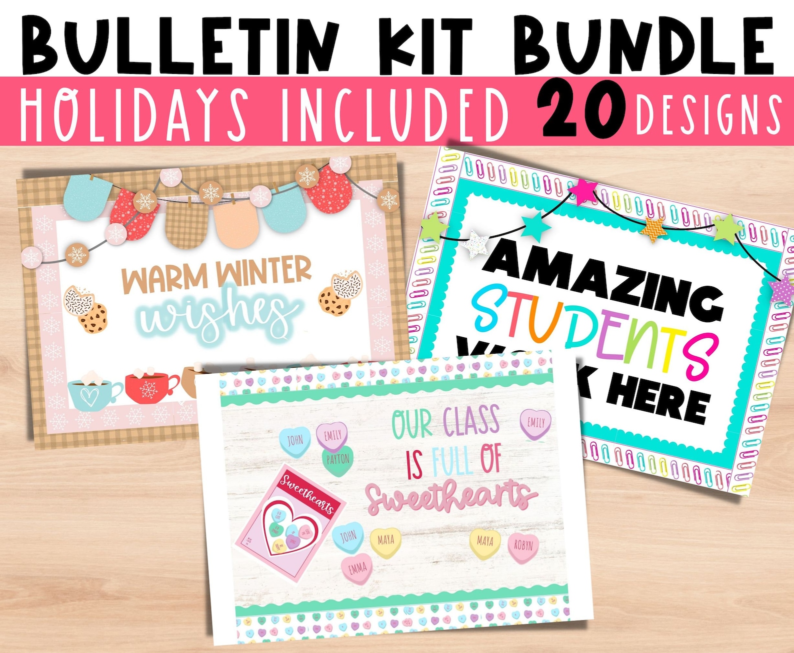 Printable Bulletin Board Bundle of 20 Kits. Holiday Bulletin - Etsy