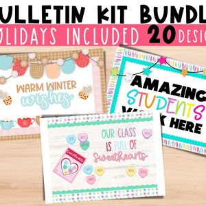Printable Bulletin Board Bundle of 20 Kits. Holiday Bulletin Board Kit ...