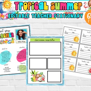 Bright Tropical Summer CLASSROOM DECOR Bundle | Elementary Classroom ...