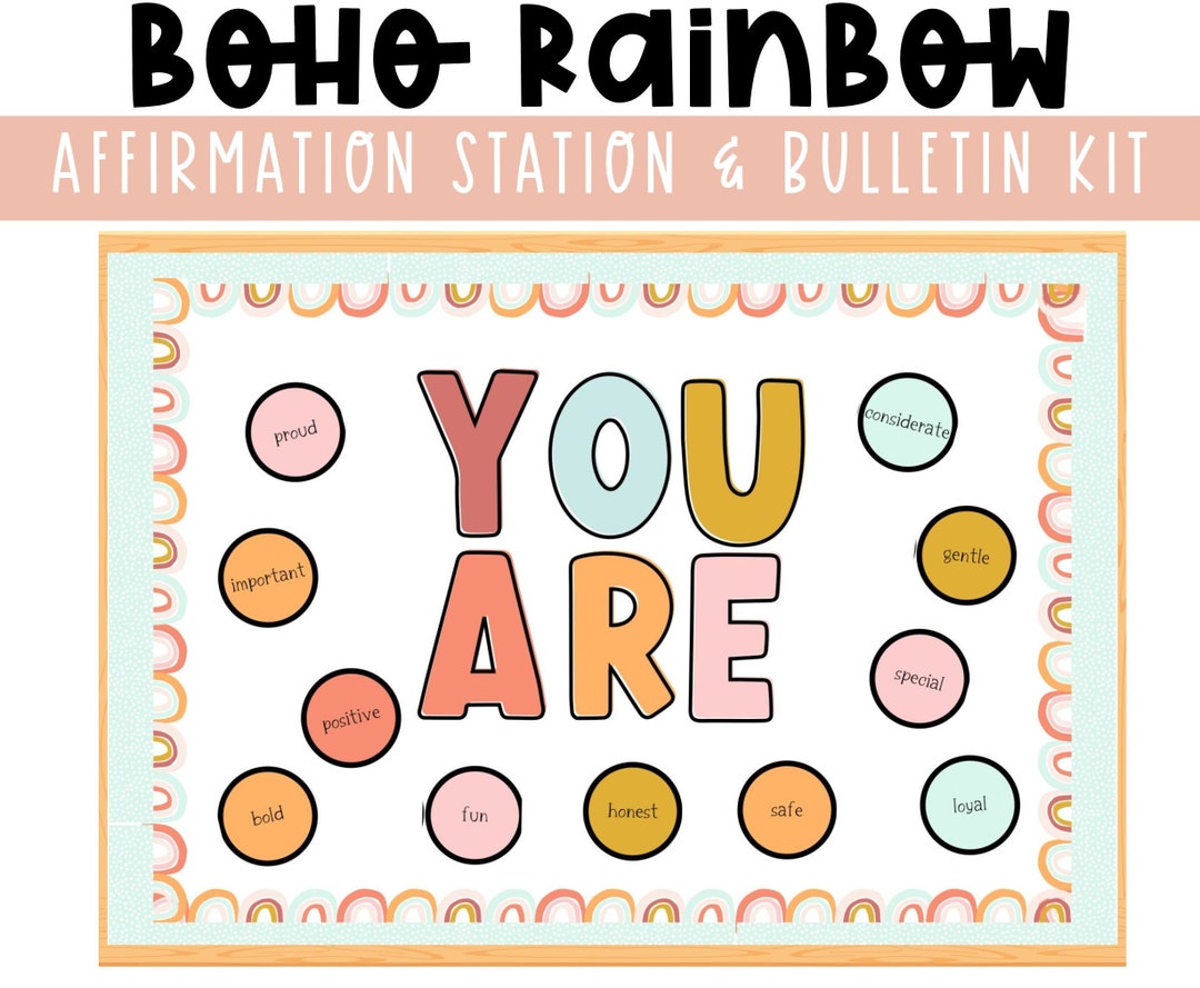 Affirmation Station & Bulletin Board Kit. Positive Classroom. You ...