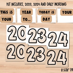 Daily Affirmation Bulletin Board Kit Printable Boho Bulletin Borders ...