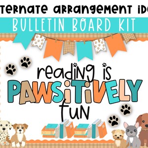 Library Book Dog Back to School Bulletin Board Kit | Easy and Modern ...