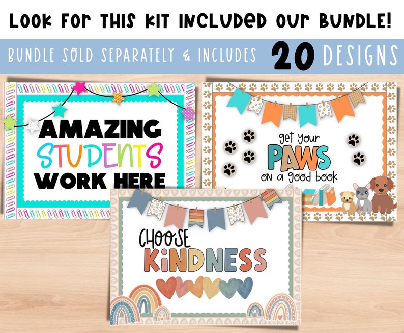 Boho Rainbow Back to School Bulletin Board Kit Easy and - Etsy