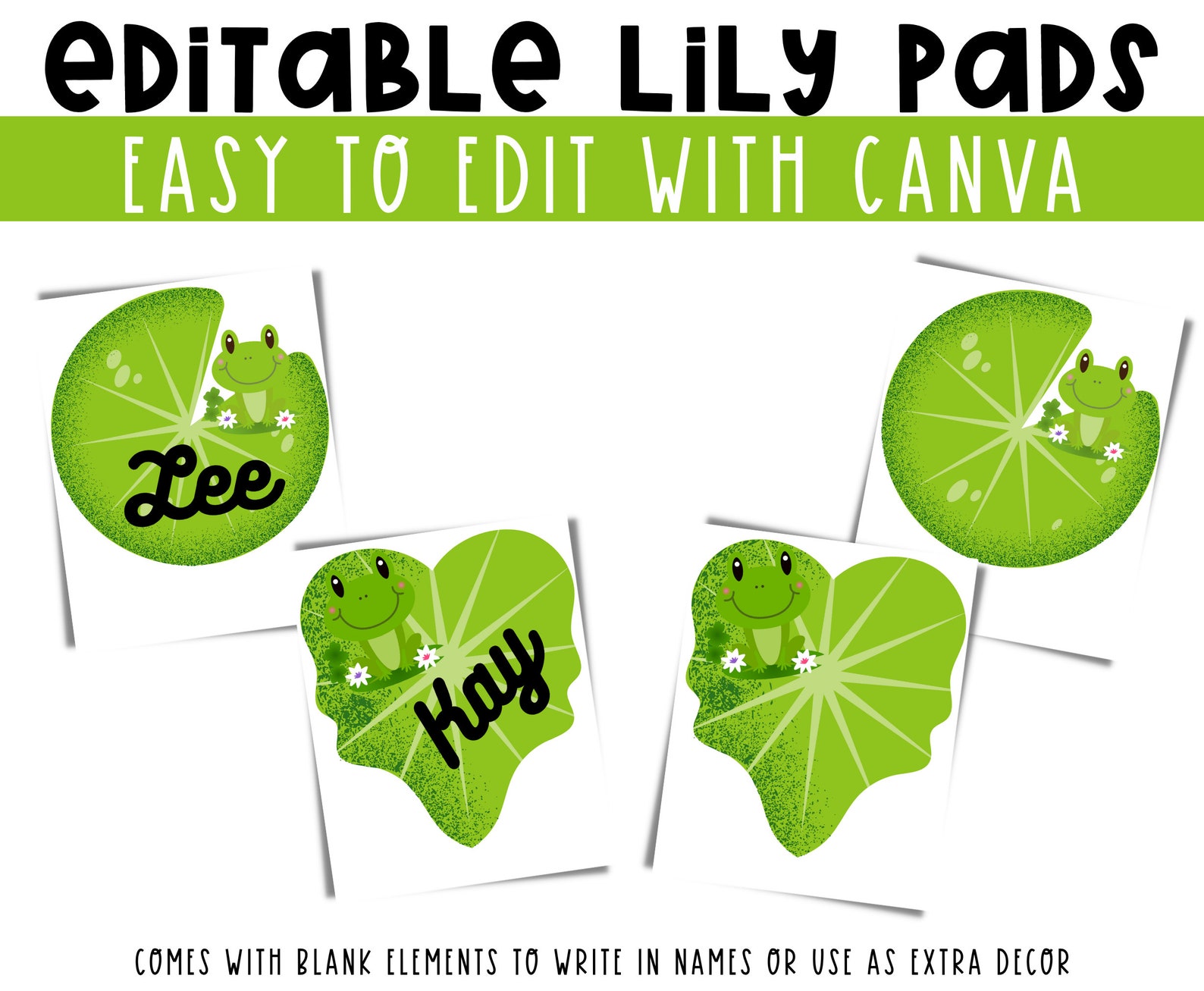 Spring Frog Bulletin Kit. Hopping Into Spring Editable. Bloom - Etsy