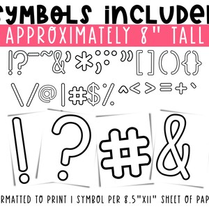 Bulletin Board Letters Printable Large Alphabet and Number Posters ...