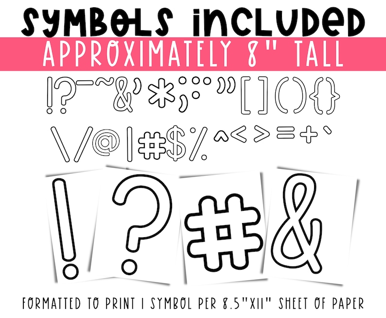 Bulletin Board Letters Printable Large Alphabet and Number Posters Easy ...