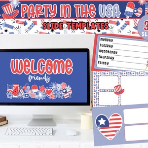 USA American Theme Editable CLASSROOM DECOR Bundle | Elementary ...