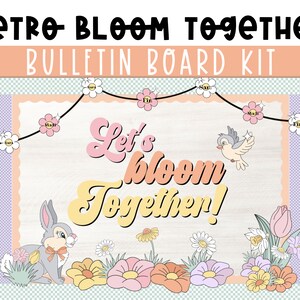 Retro Easter Bunny Spring Bulletin Kit | Retro Easter Bulletin Kit ...