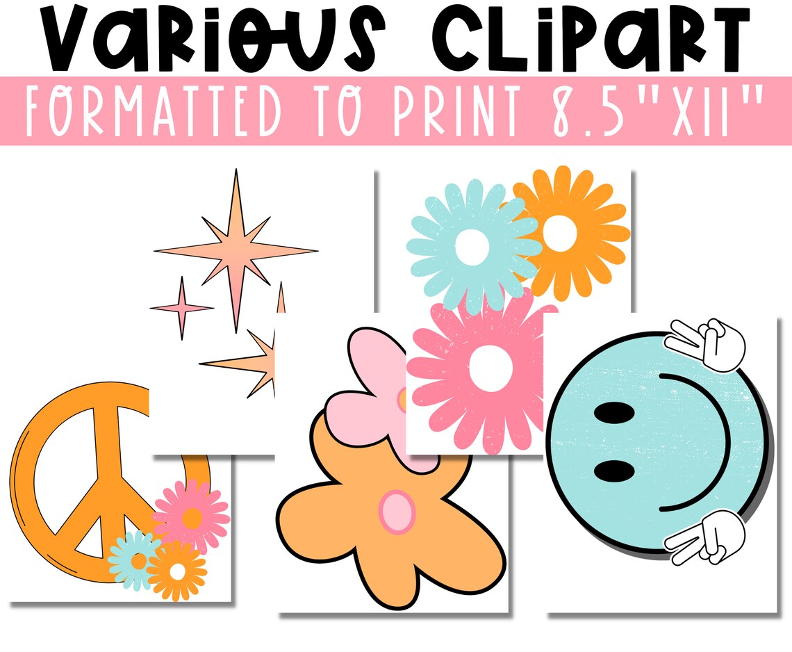 Groovy Spring Flower Bulletin Kit. We Bloom Class Bulletin - Etsy