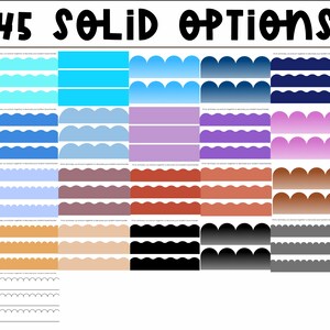 Solid and Pattern Bulletin Board Borders Bundle. 200 Designs! Modern ...