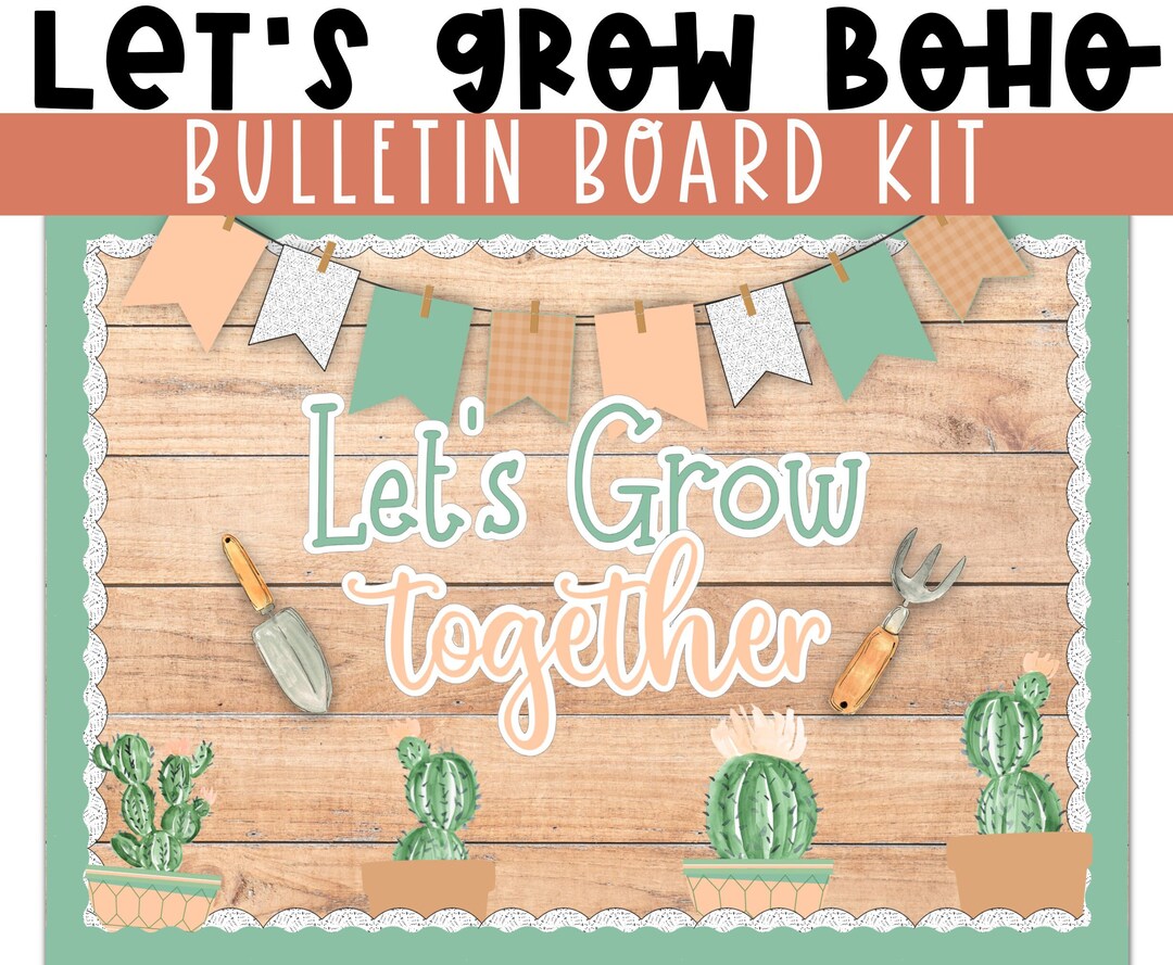 Boho Cacti Back to School Bulletin Board Kit | Easy and Modern ...